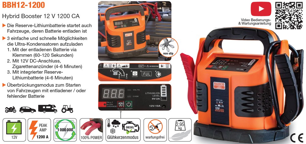 Hybrid-Booster 12 V (mit Kondensatoren)